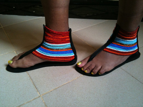 Worldwide - Gorgeous Costumisable Masai African Handmade Sandals on Luulla