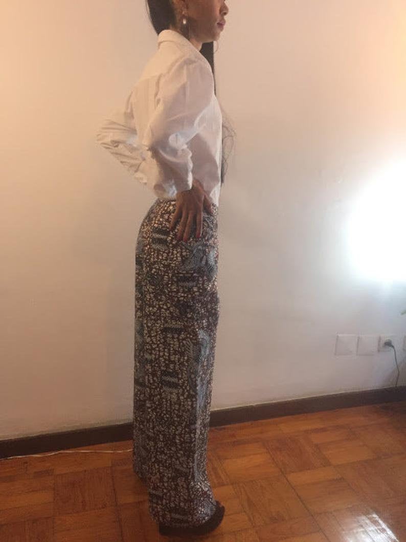 Aretha Size S Brown Pollyblends Summer Dashiki African Abstract Print