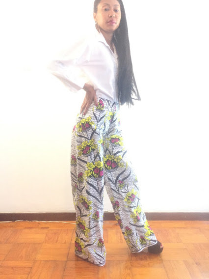 Aaliyah White Floral Cotton Dashiki African Abstract Print Designer